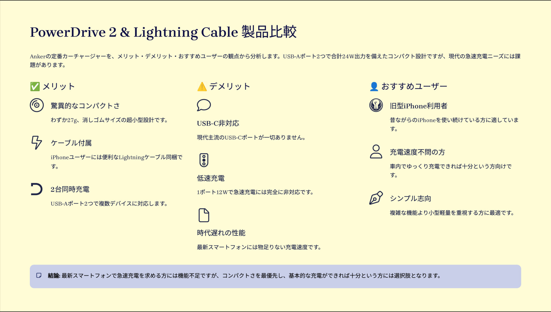 PowerDrive 2 & Lightning Cableを評価！｜旧世代の定番。今、選ぶ理由はあるか。